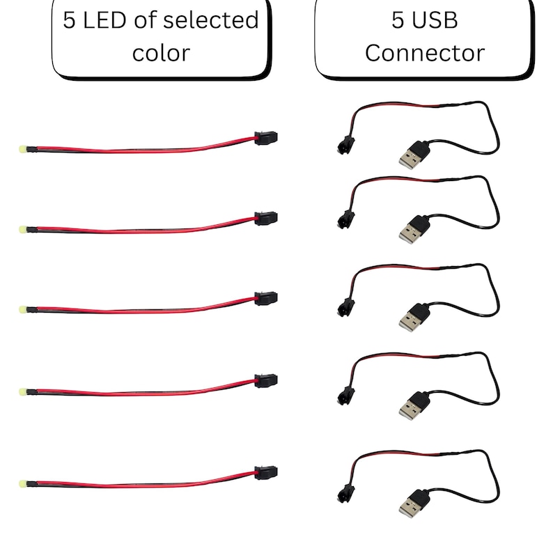USB Powered Multicolor LED Light Kit, DIY School Project, 5V - Etsy