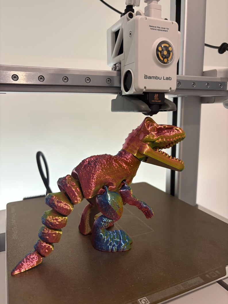 3D Printed T-rex Dinosaur, 9 1/2 Inch, Choose Your Color - Etsy