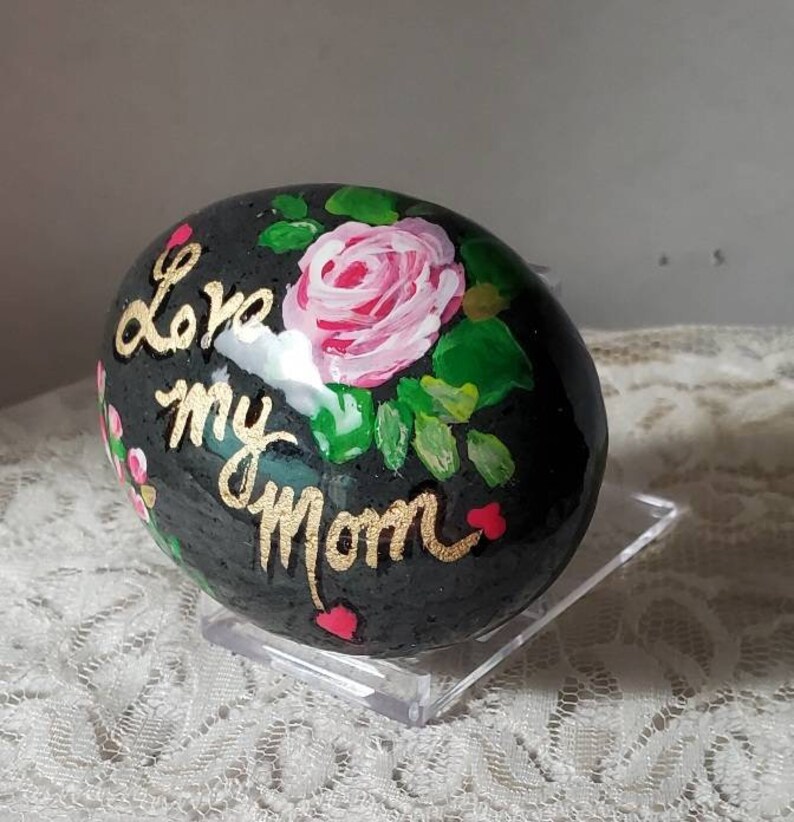 Stone Painting, Painted Word Rock, Personalized Mom Rock, Stone Art ...