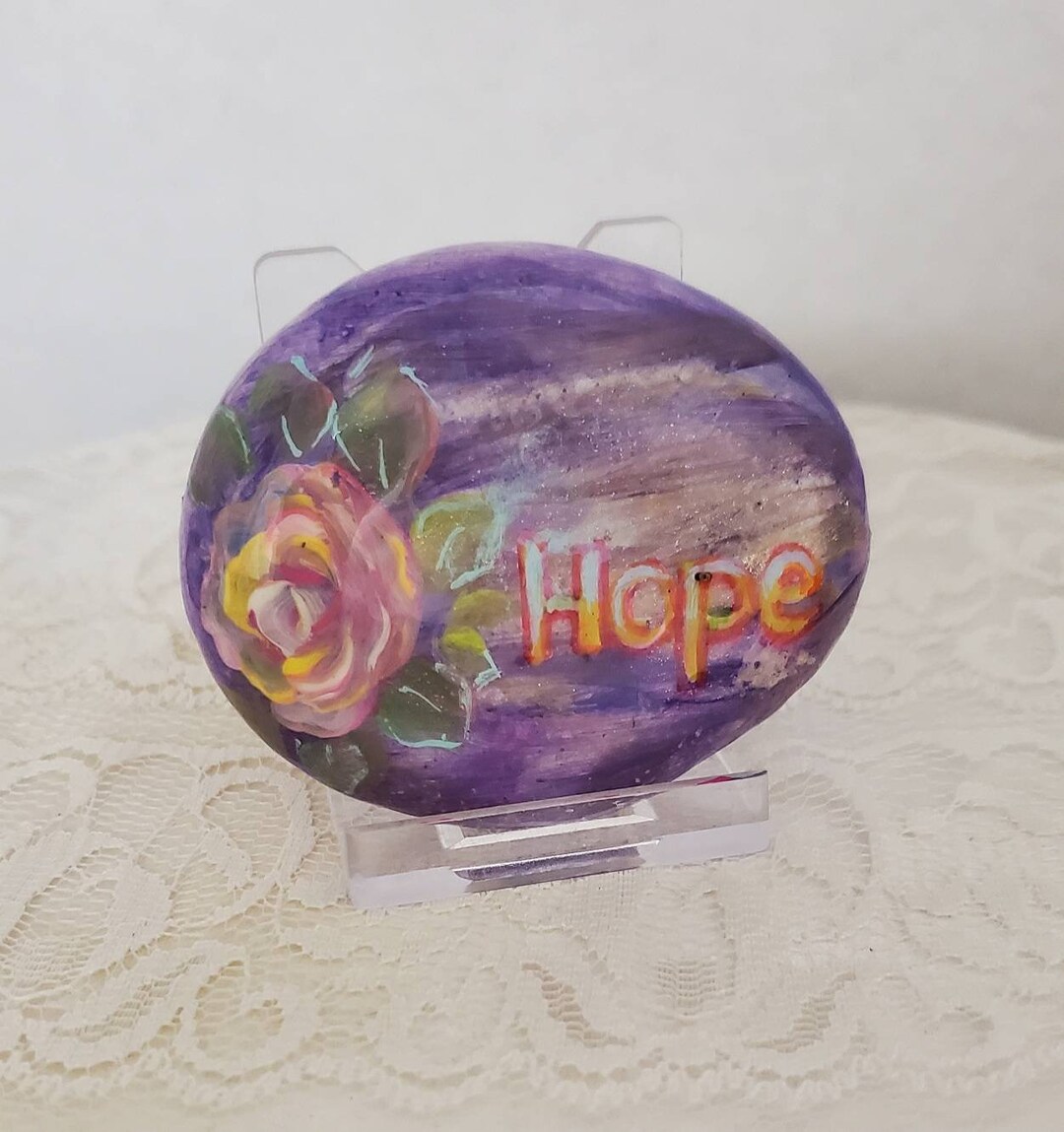Inspirational Word Rock, Hope Rock, Painted Encouragement Rock, Gifts ...