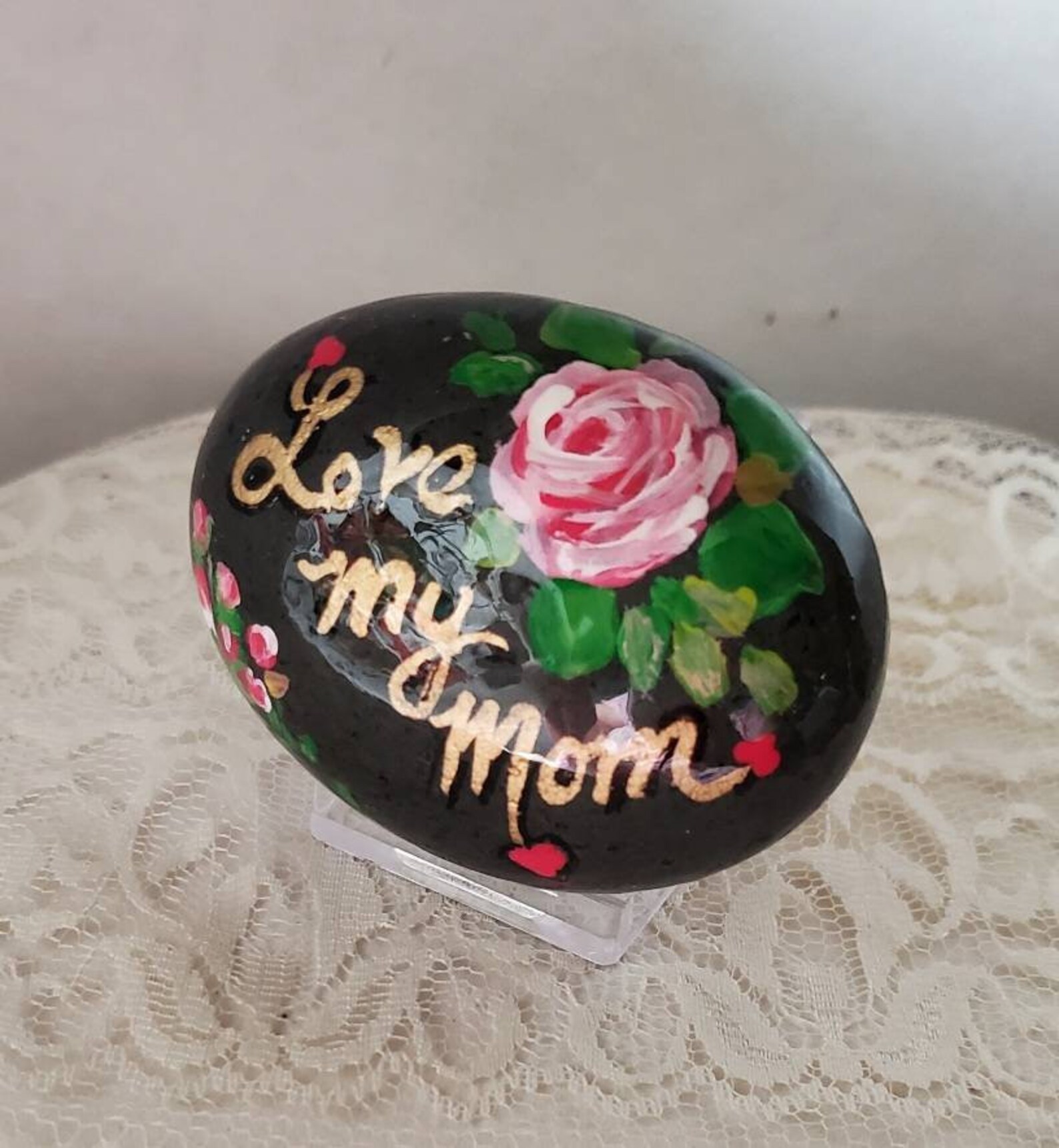 Stone Painting, Painted Word Rock, Personalized Mom Rock, Stone Art ...