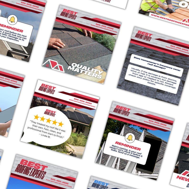 Roofing Business, Roofer Instagram Posts, Instagram Template, Roofing ...