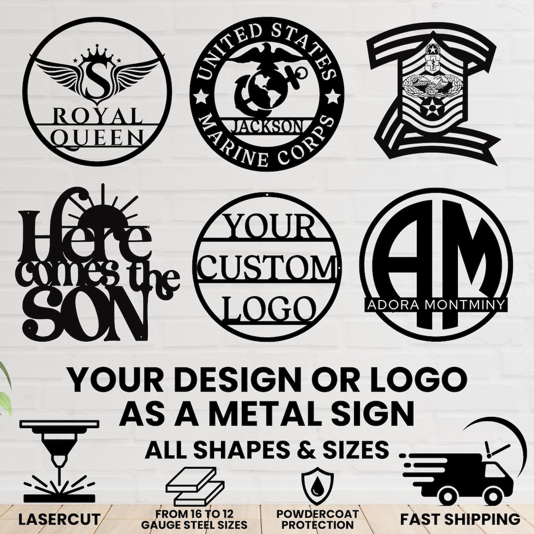 Custom Logo Metal Sign: Business, Office, Storefront Decor - Etsy