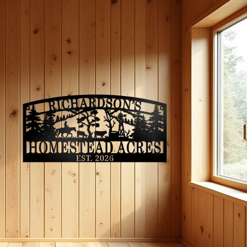 Personalized Farm Metal Sign Custom Ranch Name Outdoor Entry Way Decor ...
