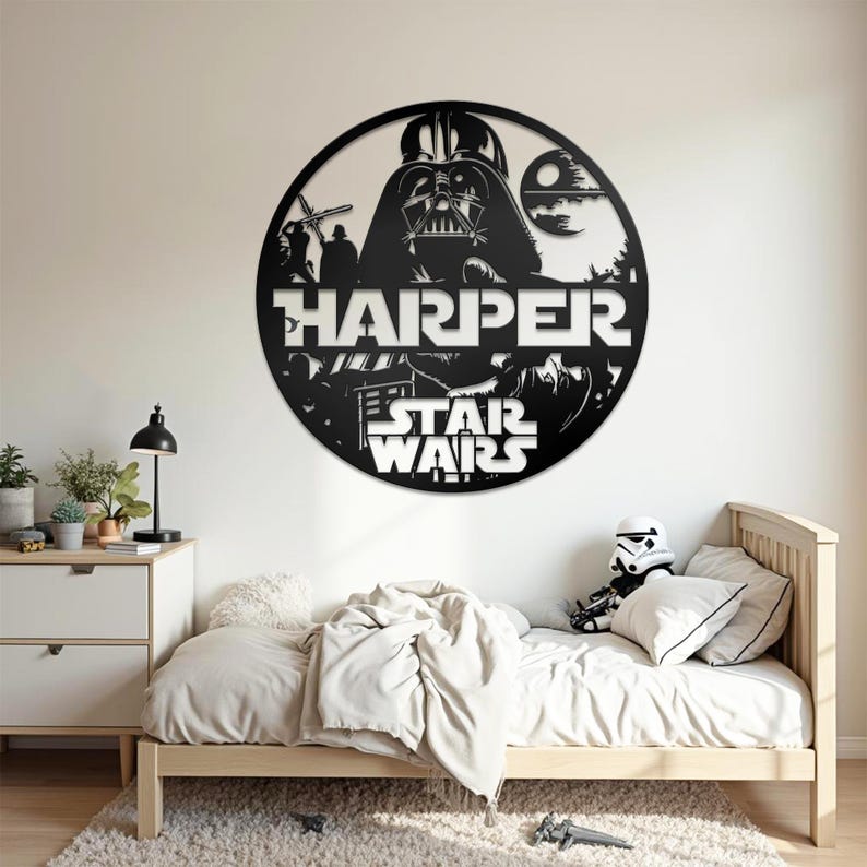 Personalized Darth Vader With Name Star Wars Metal Sign Strom Trooper ...
