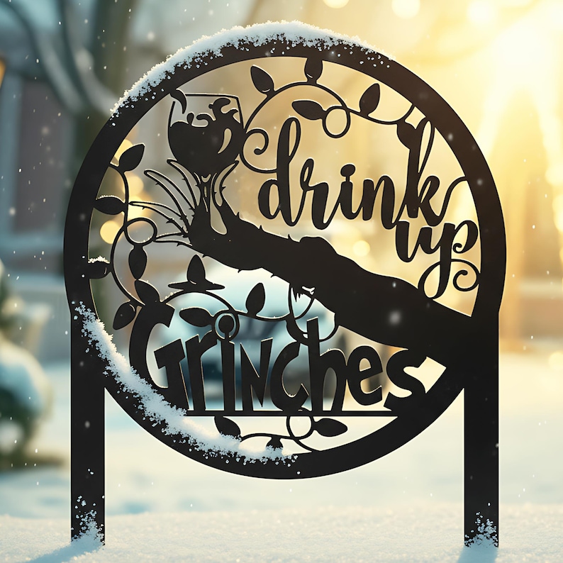 Outdoor Grinch Yard Metal Stake, Merry Christmas Grinches Porch Decor ...