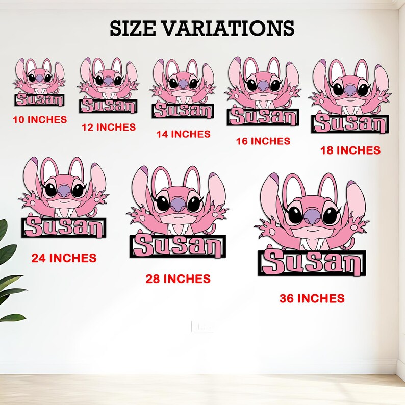 Stitch Angel Ohana Metal Sign Custom Name Susan, Disney Experiment 624 ...