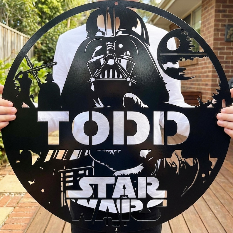 Personalized Darth Vader With Name Star Wars Metal Sign Strom Trooper ...