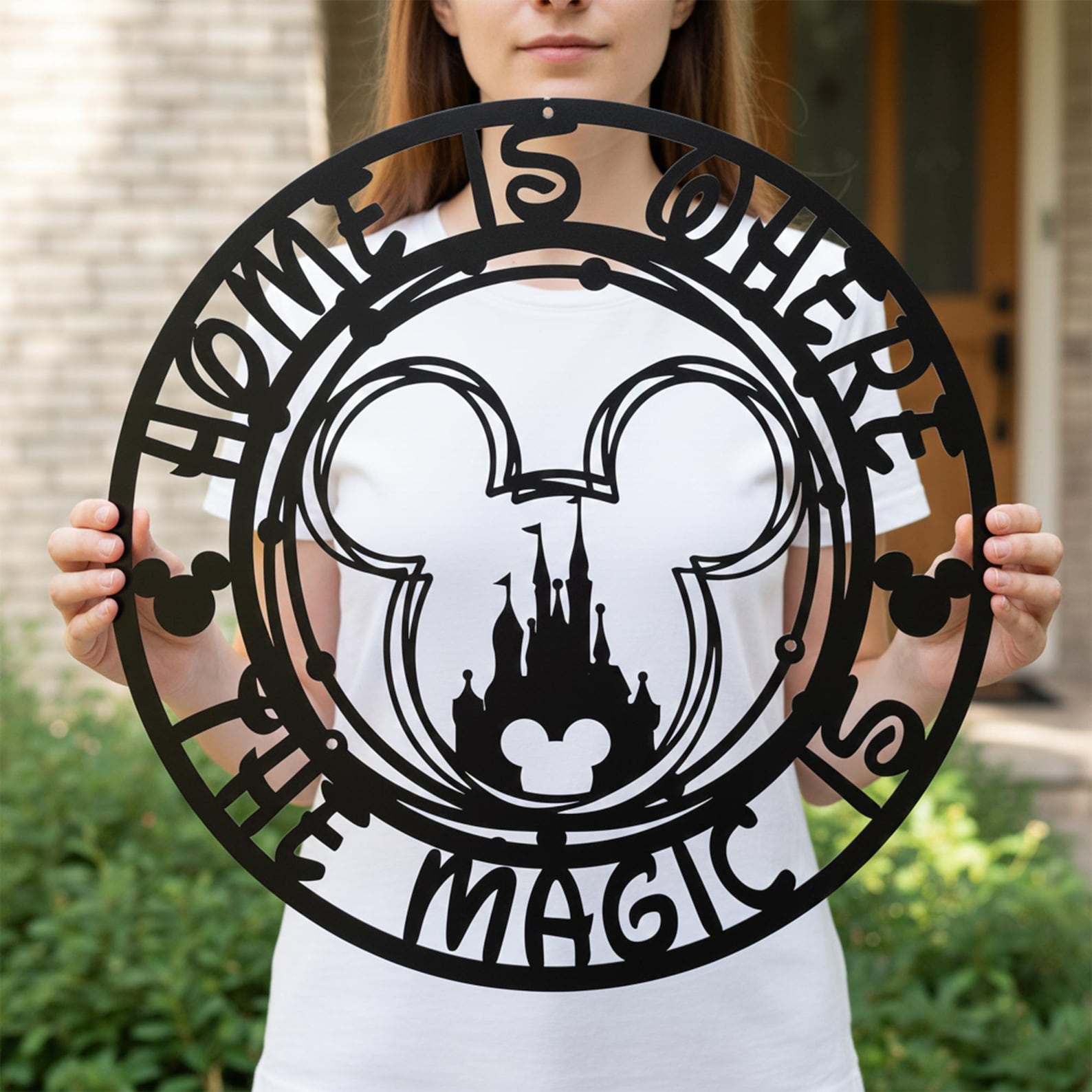 Disney Metal Wall Art Mickey Home is Where the Magic is Sign Custom ...