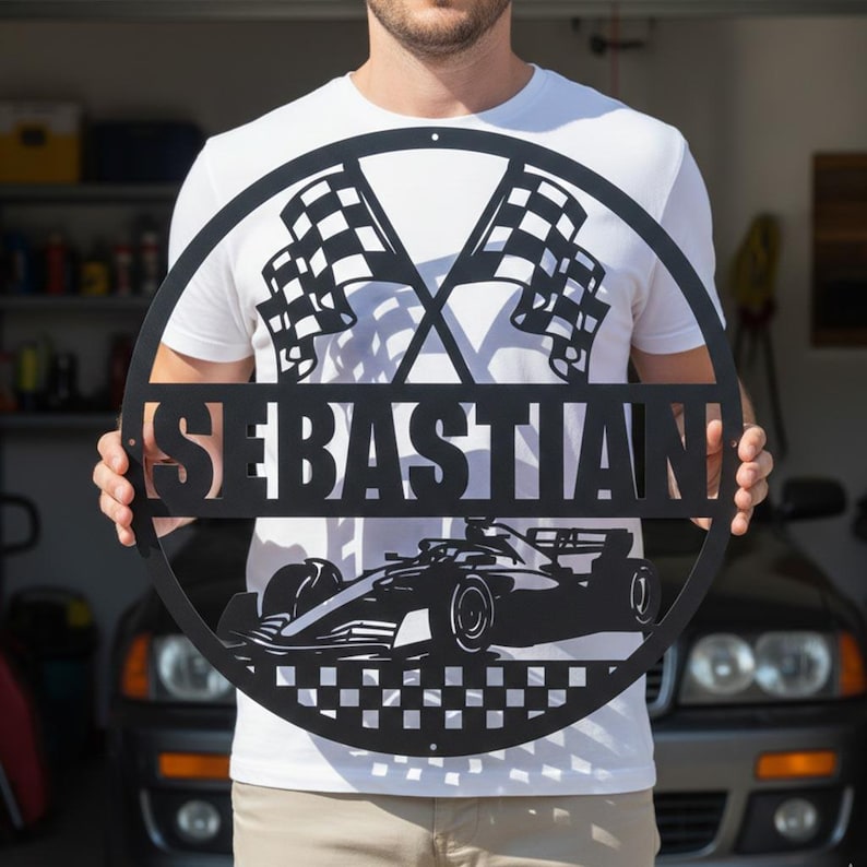 Personalized F1 Metal Sign, Race Car Name Wall Decor, Garage Art - Etsy ...