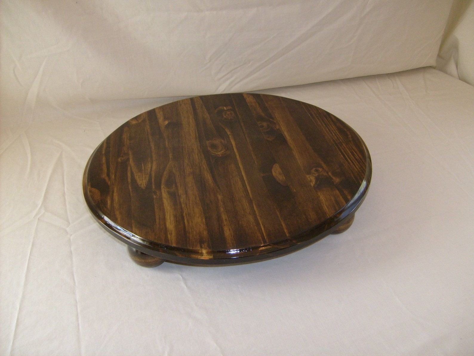 Round or Square Custom Made Stained Solid Wood Cake or - Etsy
