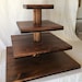 Large 4 Tier Solid Wood Rustic Style Cupcake Stand. Holds up to 232 ...