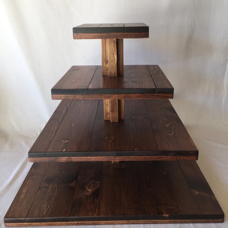 Rustic Wood Cupcake Stand - Etsy