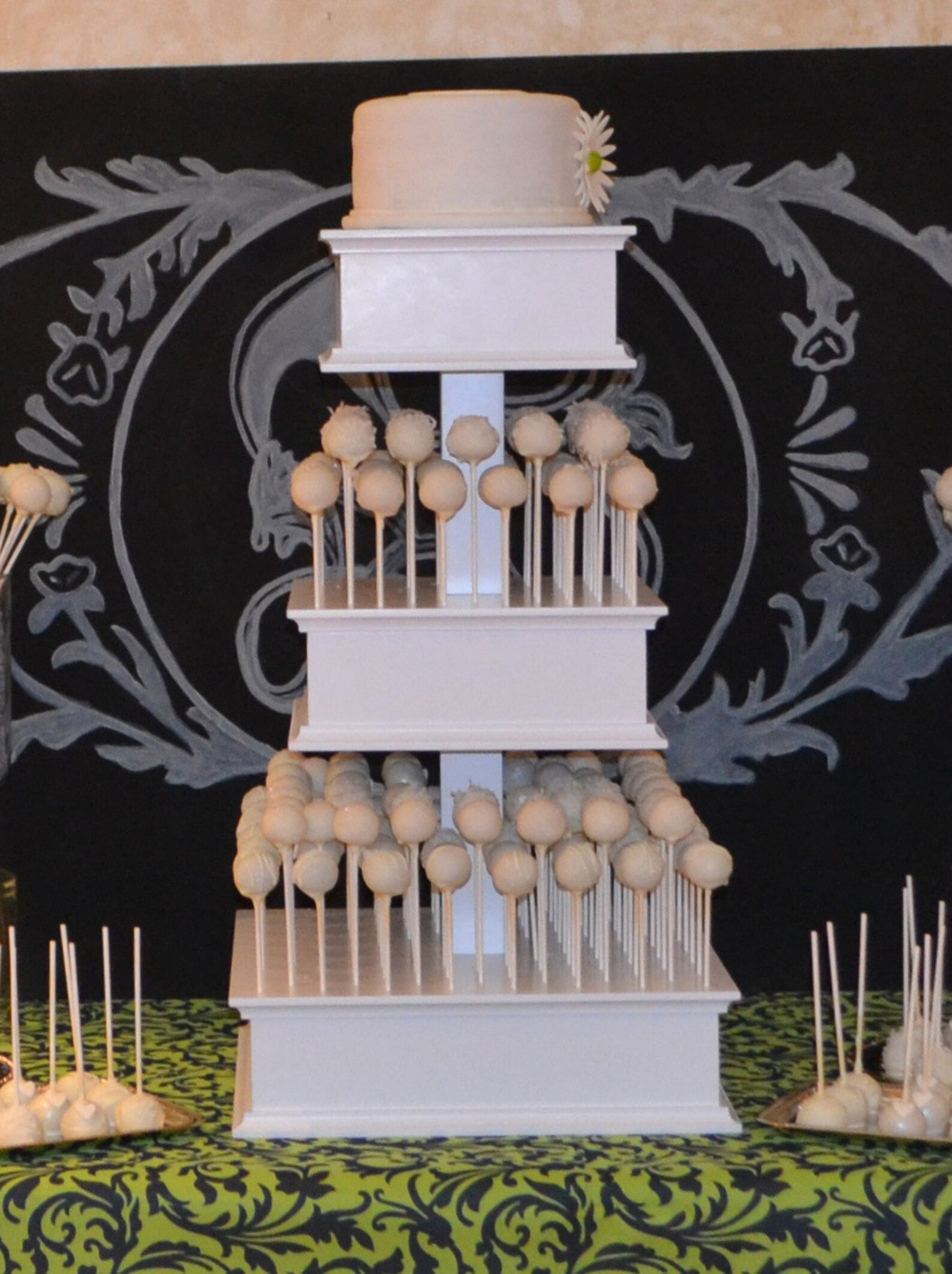 3 Tier Square Custom Cake Pop Stand With Box Tiers. Holds 192 - Etsy