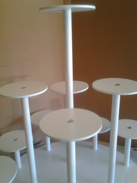 Custom Made Cake Stand for Individual Cakes. Staggered Elevations for ...