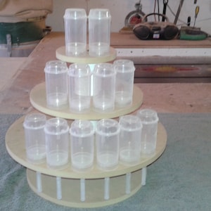 3 Tier Round Stand for Push Pops. Unfinished. Holds 39 Push Pops. - Etsy