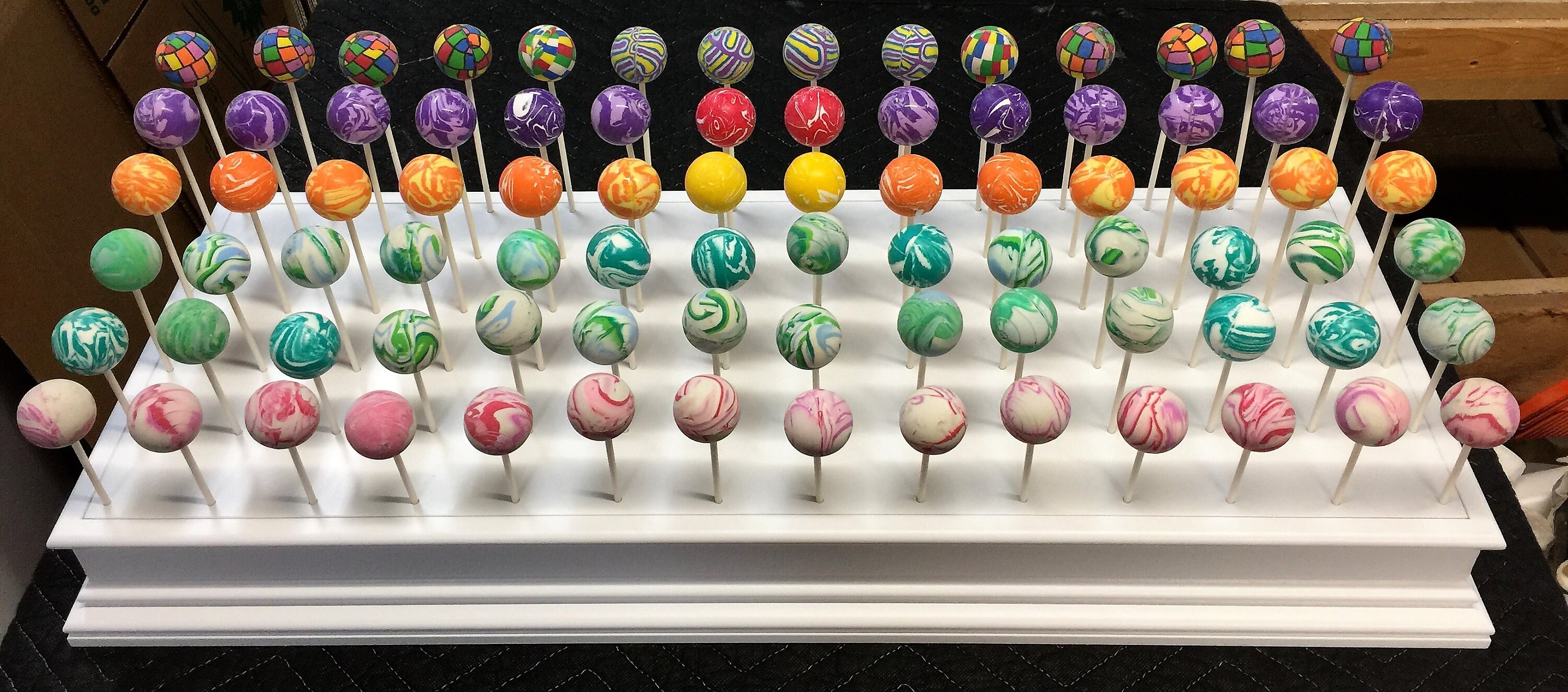 Custom Rectangular Cake Pop Stand. Features Stepped Row | Etsy