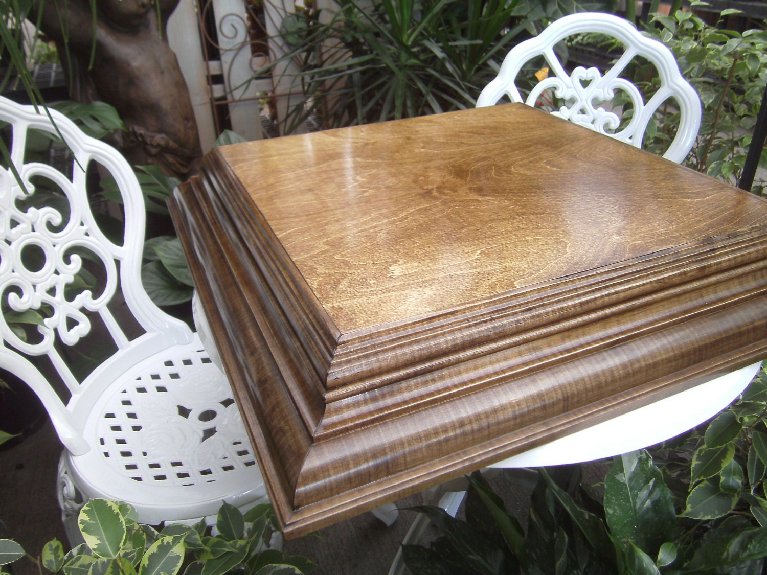 Beautiful Solid Wood Custom Cake Stand Stained Your Choice of | Etsy