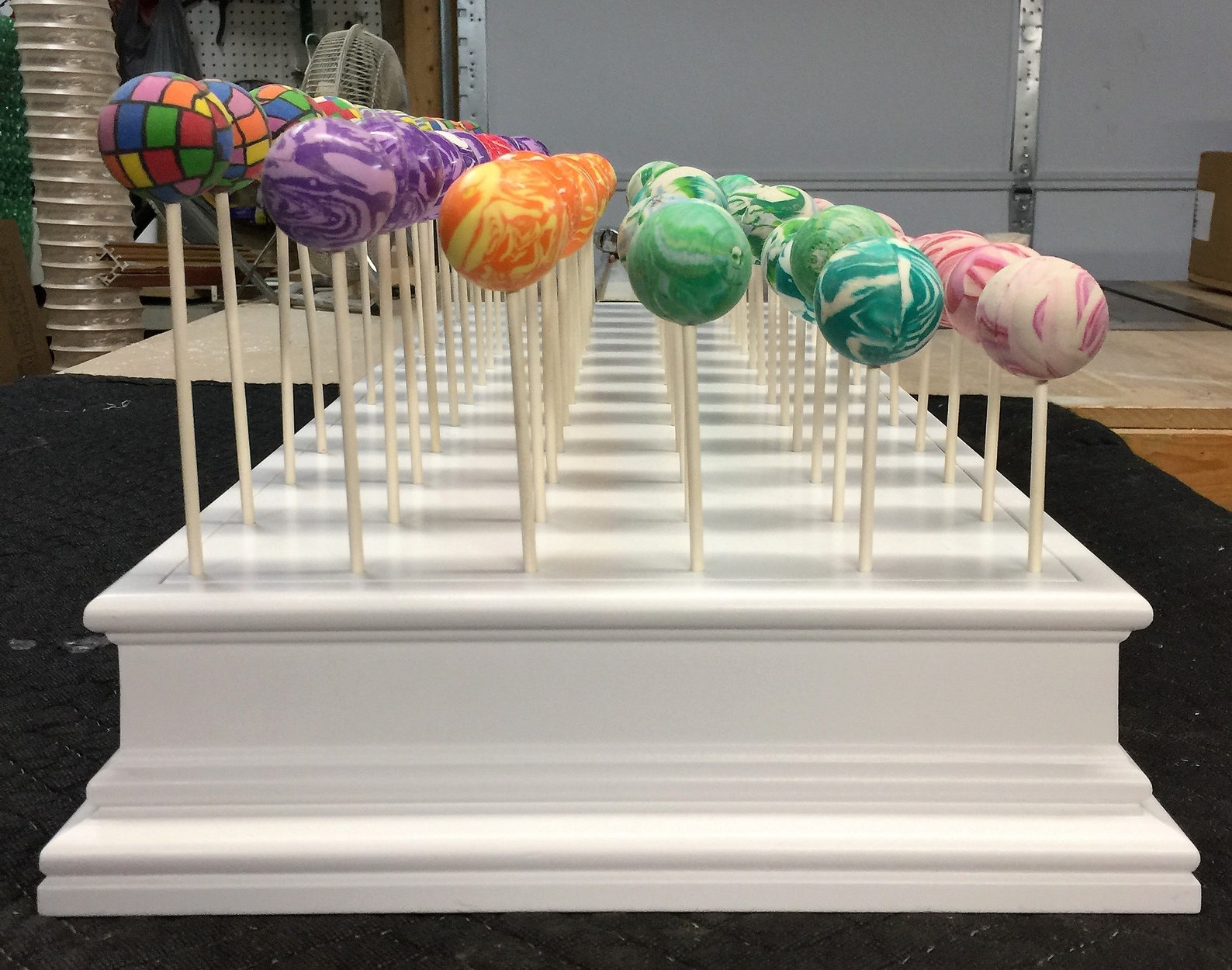 Custom Rectangular Cake Pop Stand. Features Stepped Row - Etsy