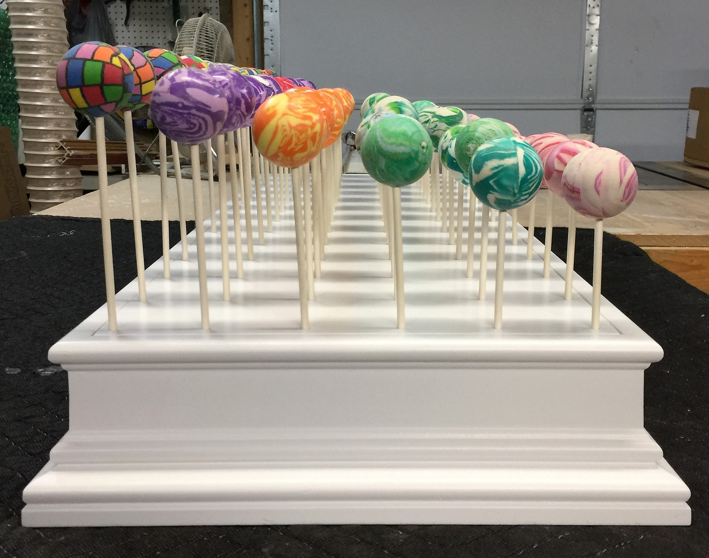 Custom Rectangular Cake Pop Stand. Features Stepped Row | Etsy