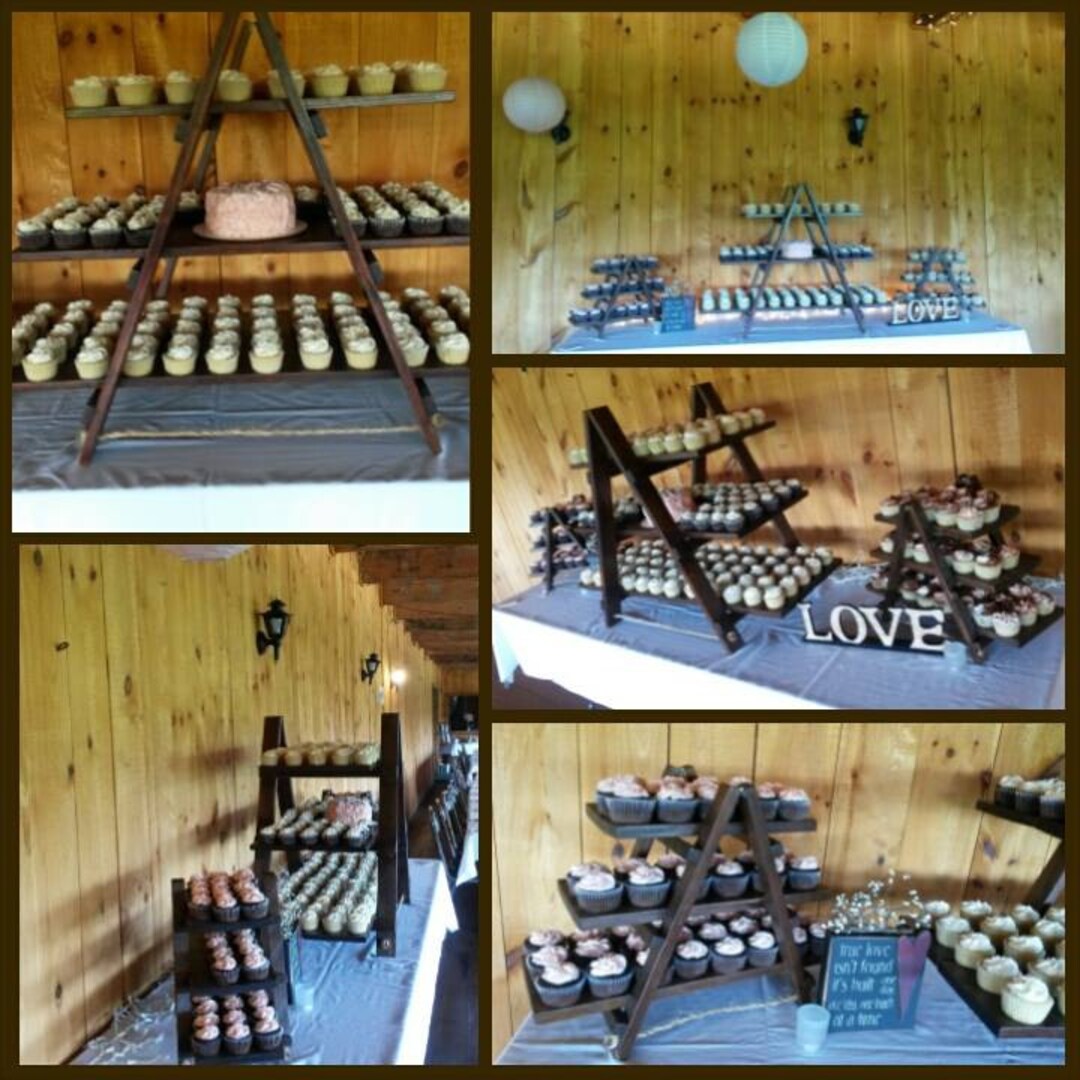 Custom Made A Frame Dessert Stand. 3 Piece Set. Use for Cupcakes ...