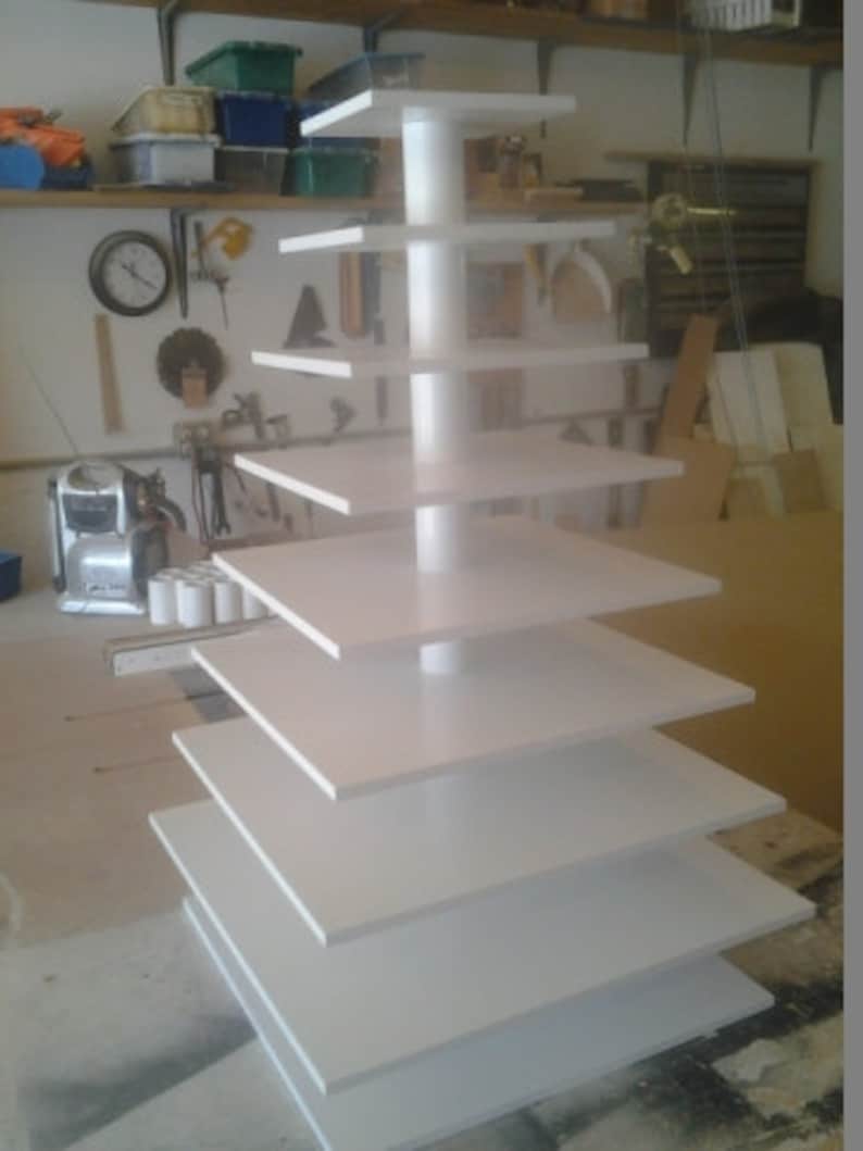 8 Tier Large Square Custom Made Cupcake Stand With 1/2" Thick Tiers ...
