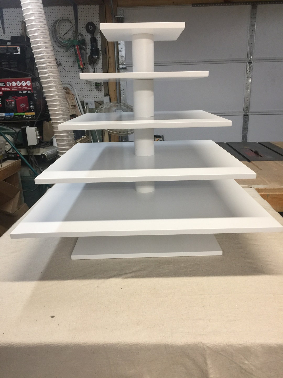 5 Tier Large Square Custom Made Cupcake Stand. 1/2 " Thick Tiers. With ...