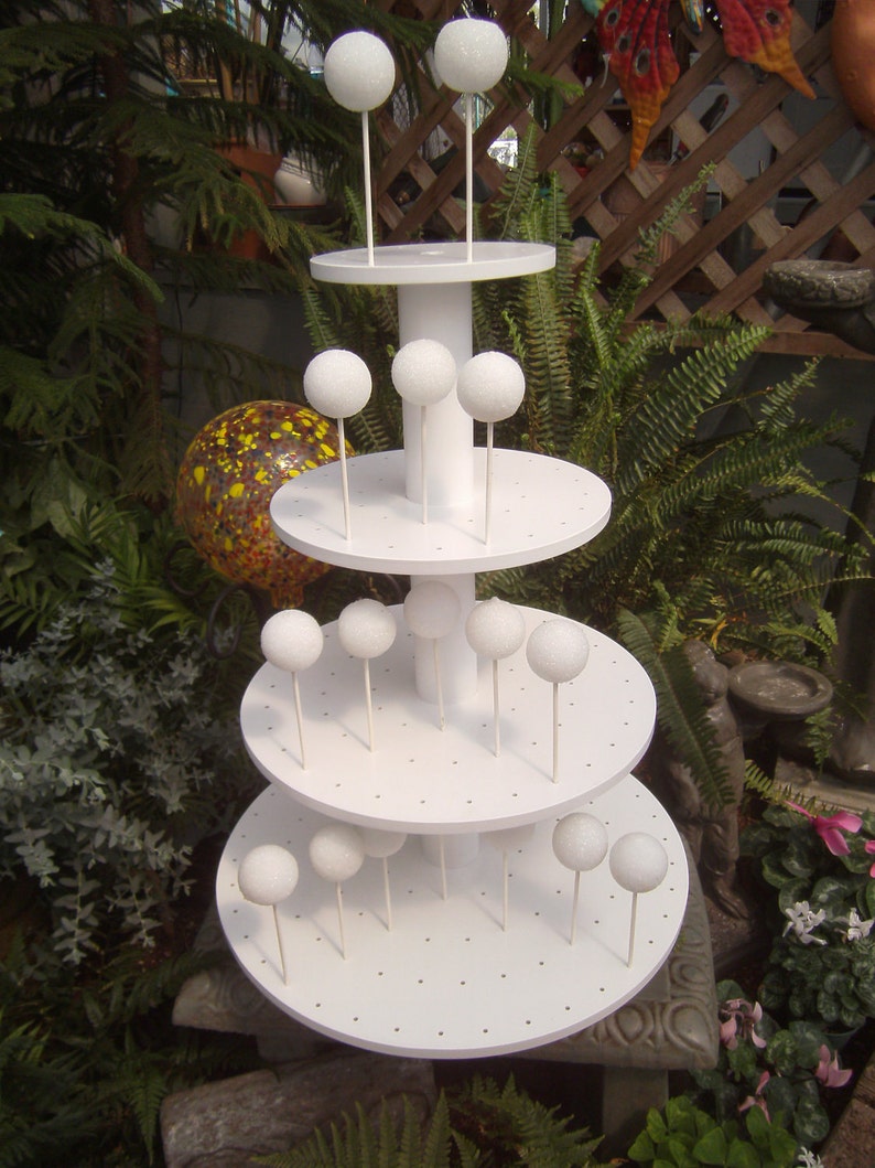 4 Tier Round Custom Made Cake Pop Stand. Holds 203 Pops. | Etsy