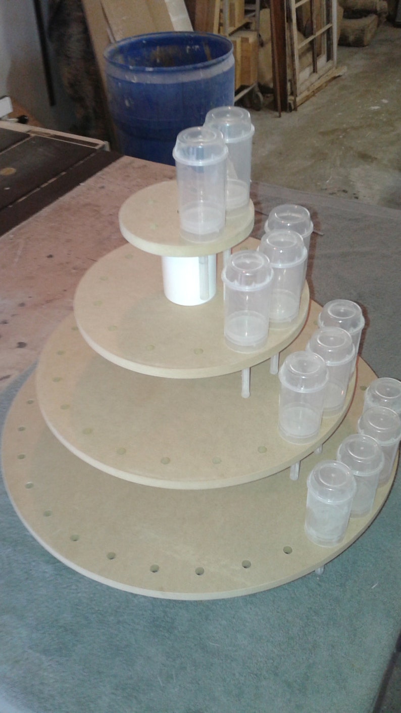 4 Tier Round Stand for Push Pops. Unfinished. Holds 68 Push - Etsy