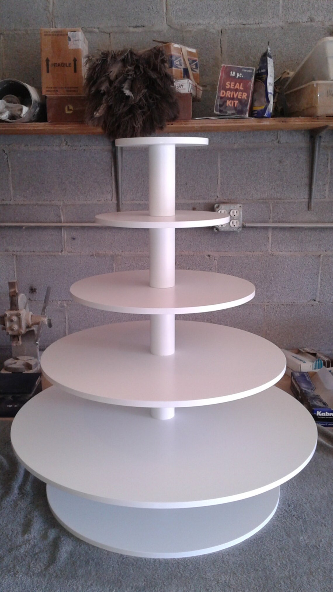 5 Tier Round Extra Large Custom Made Cupcake Stand With Base. - Etsy