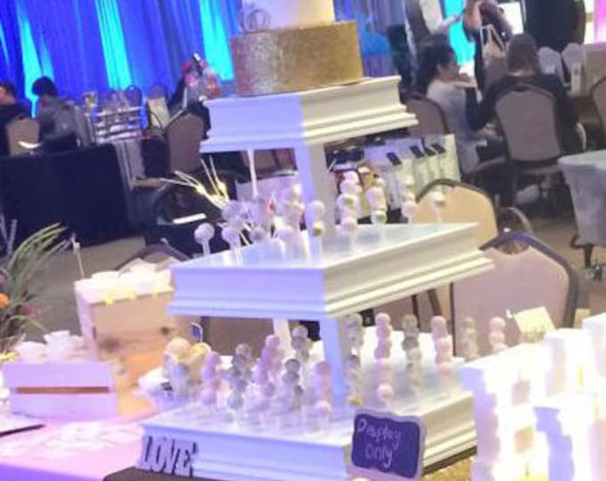 Large 3 Tier Custom Cake Pop Stand. Features Alternating Row | Etsy