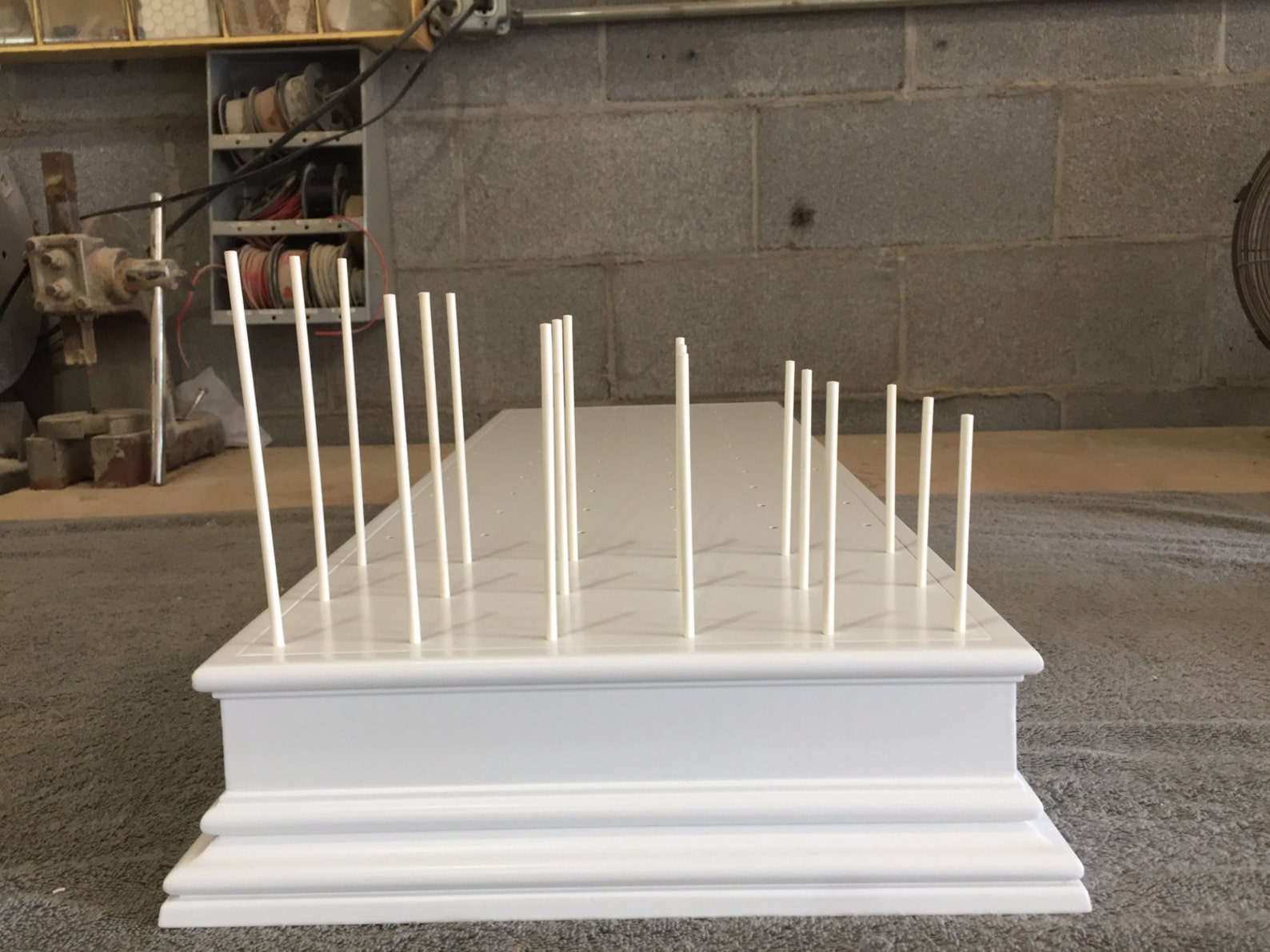 Custom Rectangular Cake Pop Stand. Features Stepped Row Depths. Holds ...