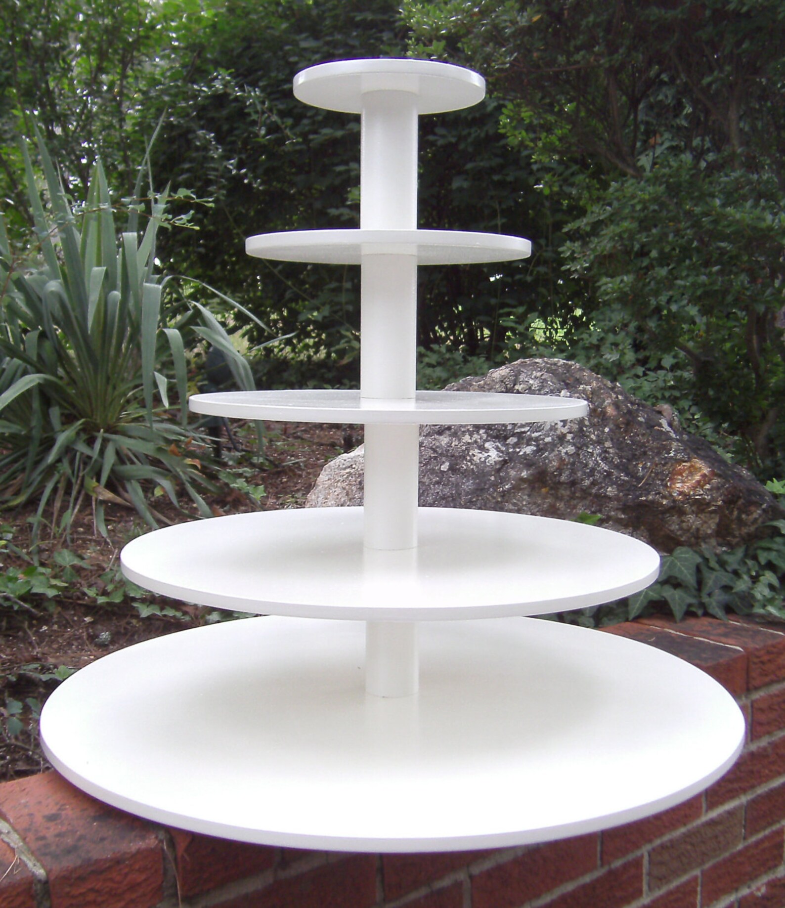 5 Tier Round Extra Large Custom Made Cupcake Stand With Pearl Finish ...