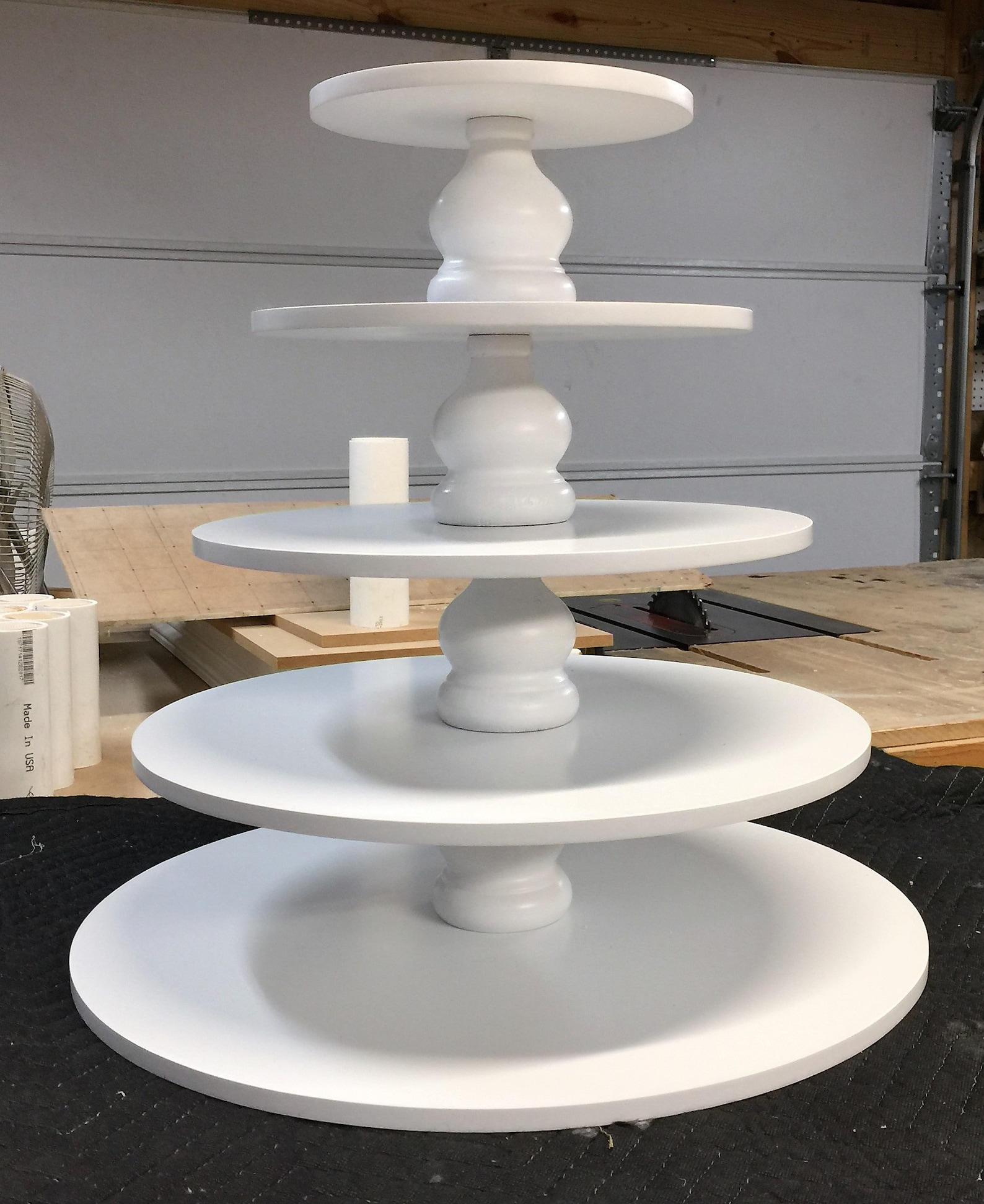 5 Tier Round Larger Capacity Custom Made Cupcake Stand With 1/2 Inch ...