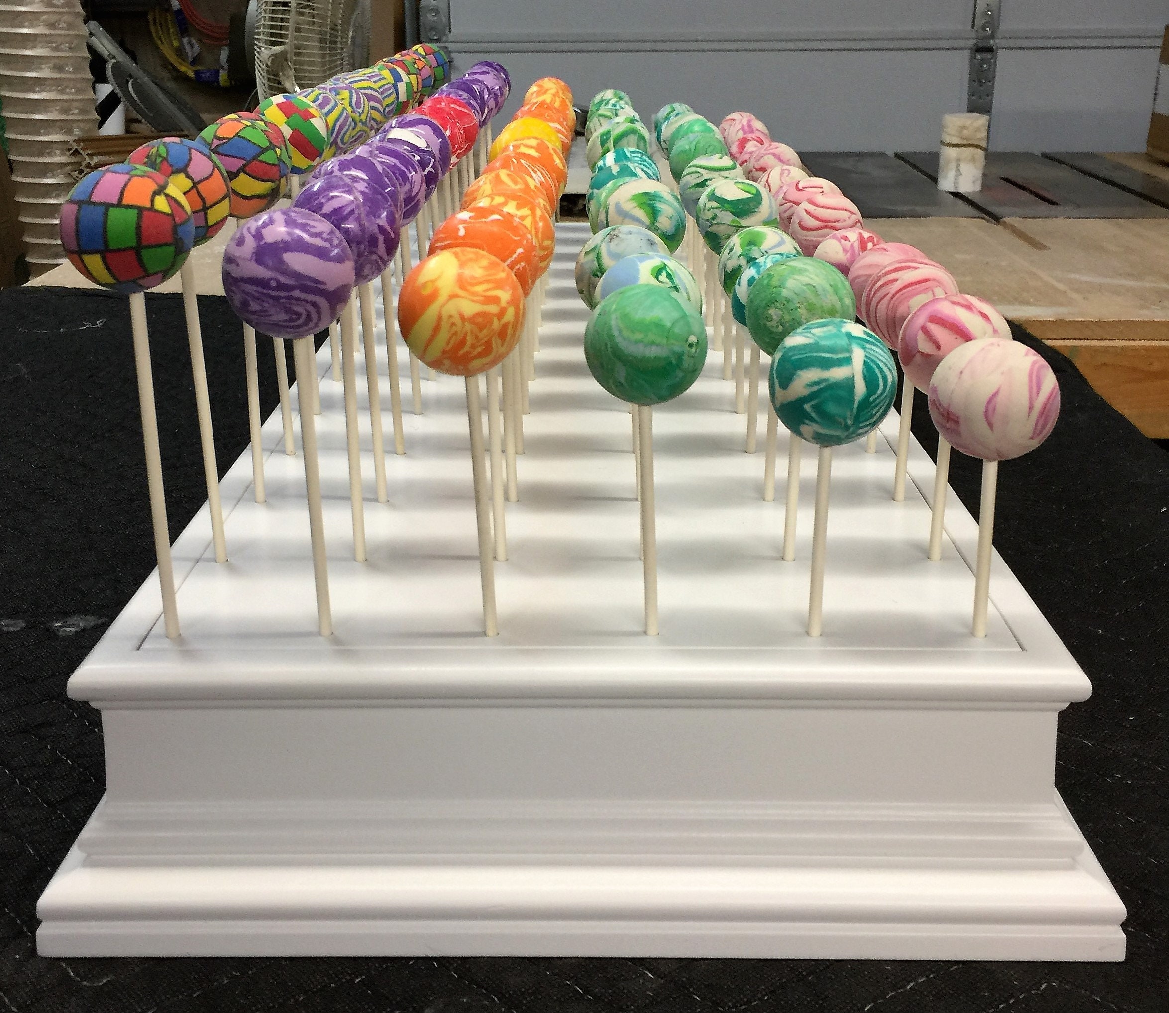 Custom Rectangular Cake Pop Stand. Features Stepped Row | Etsy