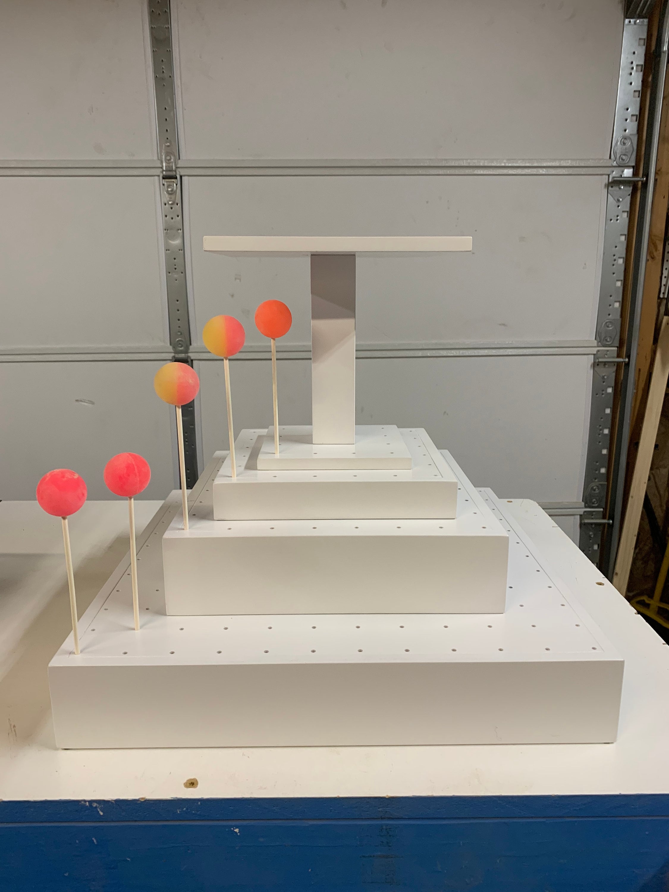 5 Tier Square Cake Pop Stand With Stackable Tiers. Holds 140 | Etsy