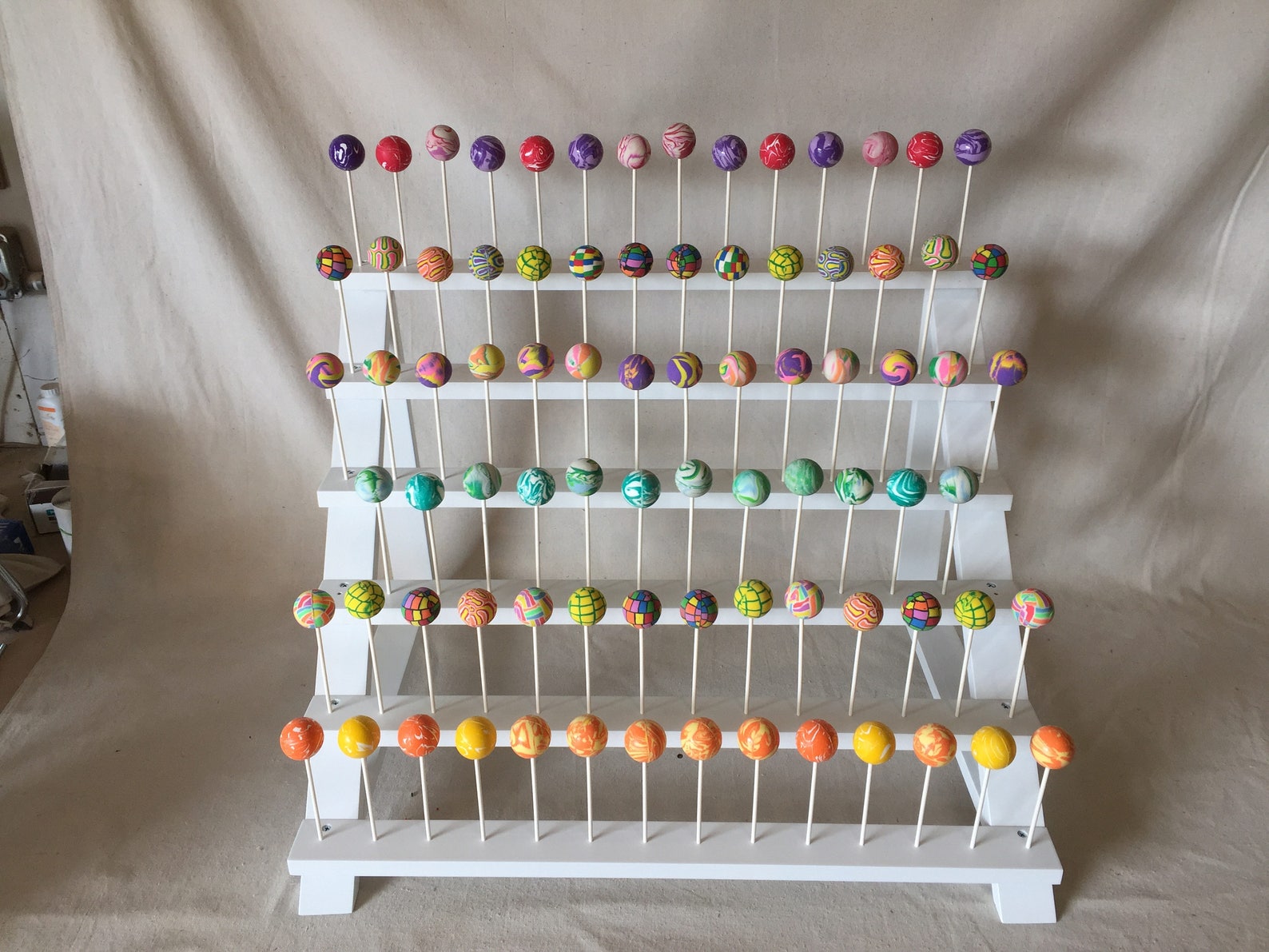 Custom Cake Pop Stand. Painted Version. Can Be Adapted to Fit Push Pops ...