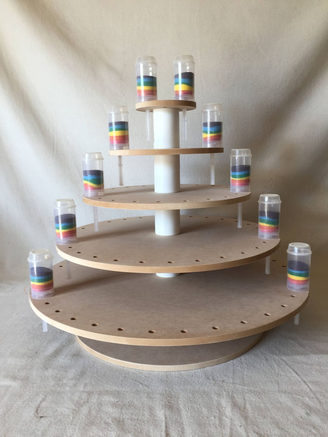 5 Tier Round Stand for Push Pops. Unfinished. Holds 104 Push Pops. - Etsy