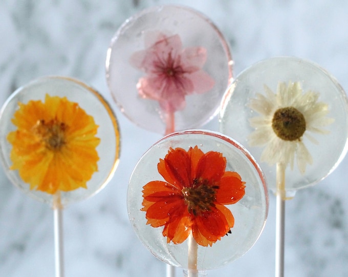 Pressed Flower Lollipop Gift - Bridal Engagement Party Baby Shower ...