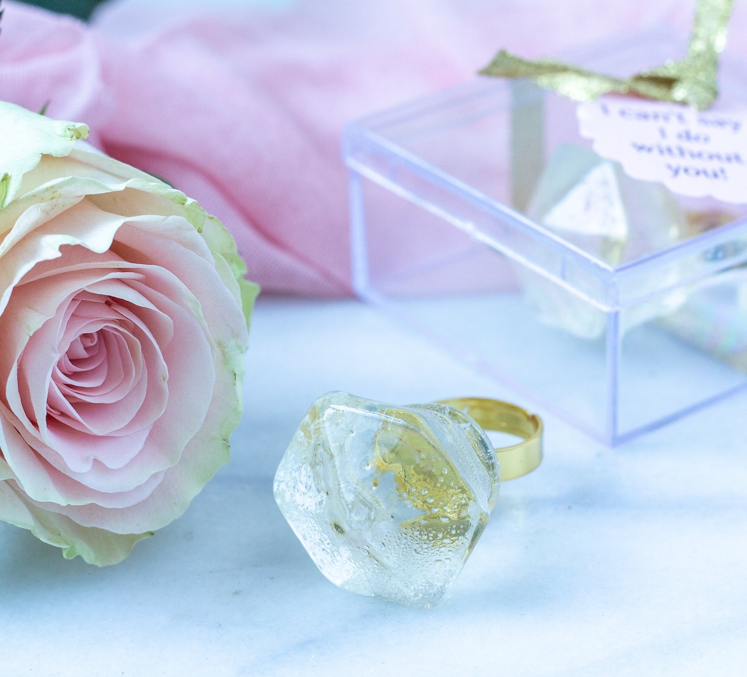 Edible Diamond Candy Ring : Bridal Party Favor in a Box - 1 Ring - Etsy