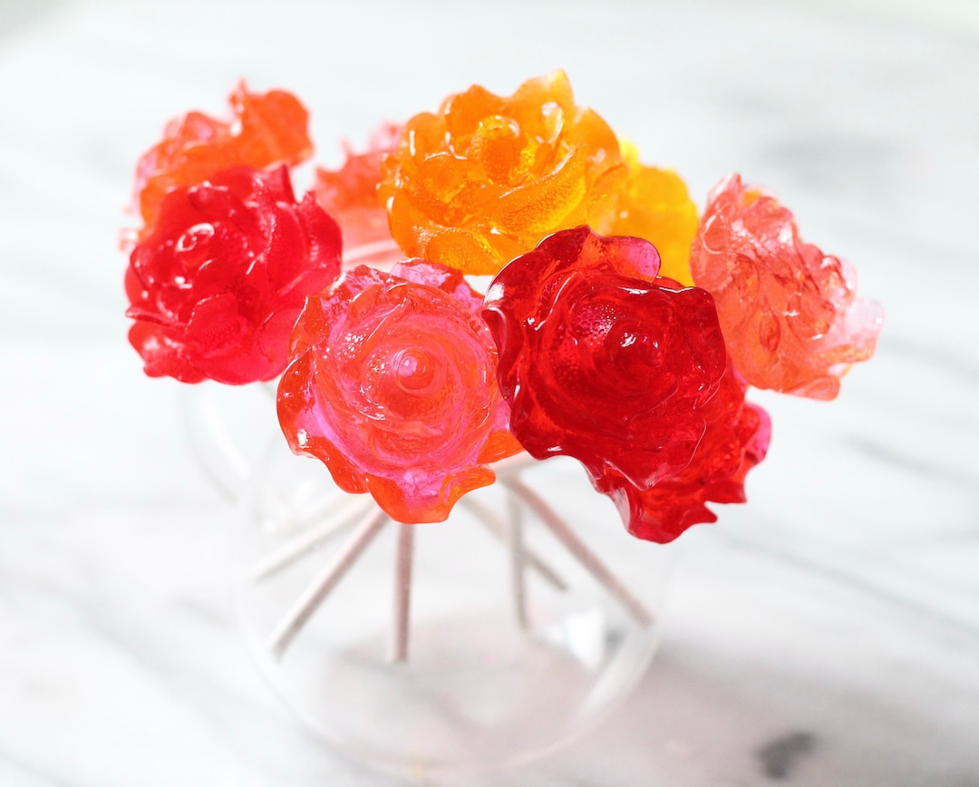 Rose Love Lollipops Valentines Gift for Your Lover Romantic Candy Favor ...