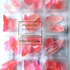 Kohakutou Candy Crystals: Assorted Gemstone Flavors, Vegan Cake ...
