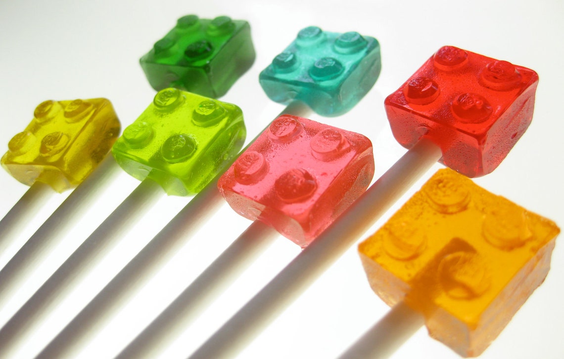 Building Brick Lollipops Boys Party Favors Boys Building - Etsy