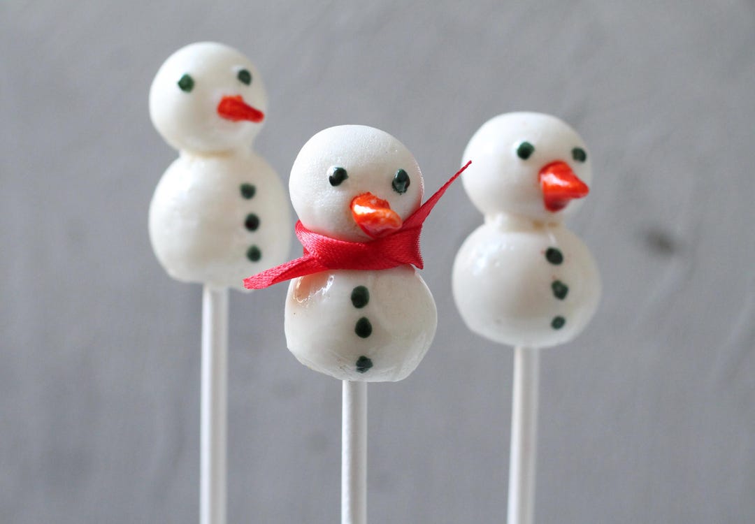 Snowman Lollipops: Christmas Holiday Candy Favors - 6 PCS - Etsy