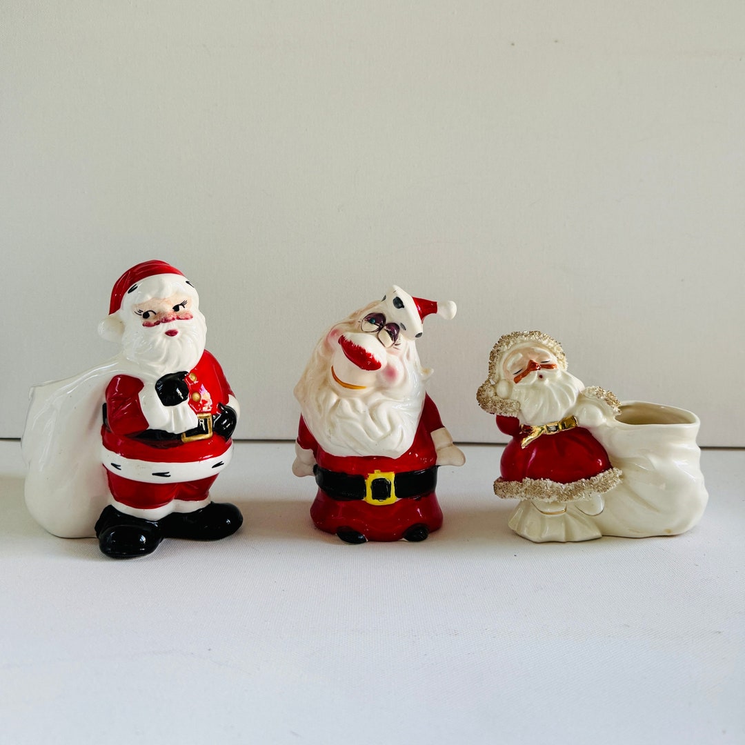 Vintage Christmas Santas, Kreiss Psycho Santa, Lefton Santa Planter ...