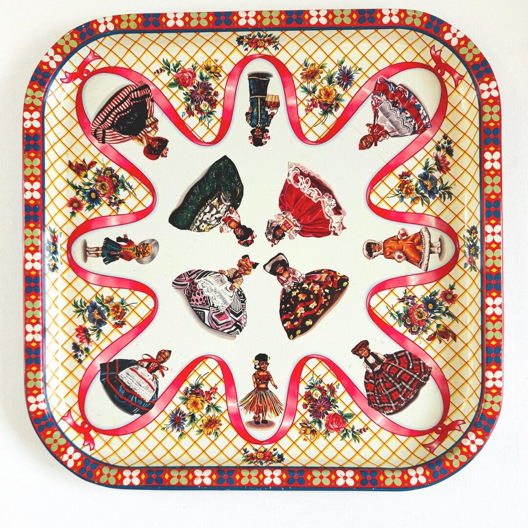 Vintage Daher Ware Dolls of the World Serving Tray, Decorative, England ...
