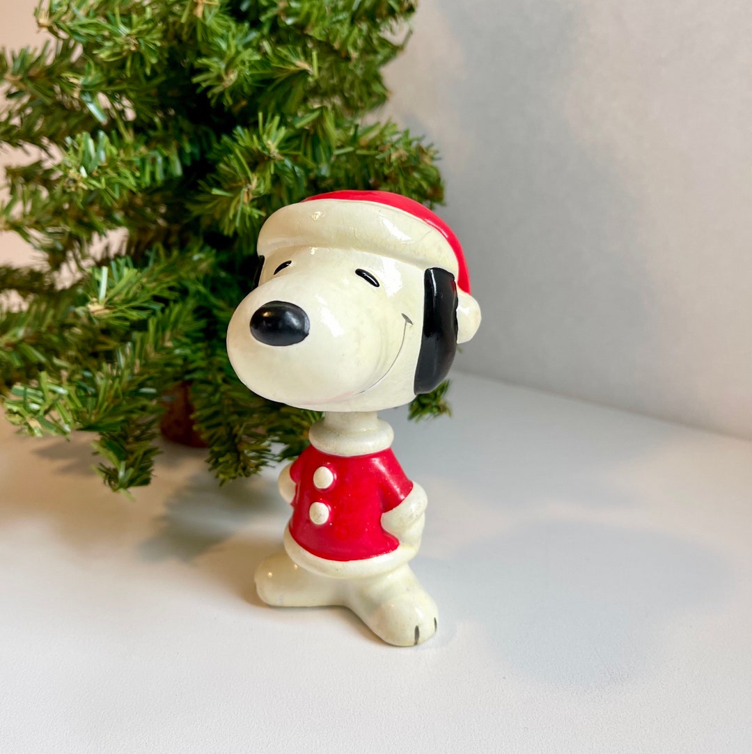 Vintage Santa Snoopy Bobble Head or Nodder United Syndicate - Etsy