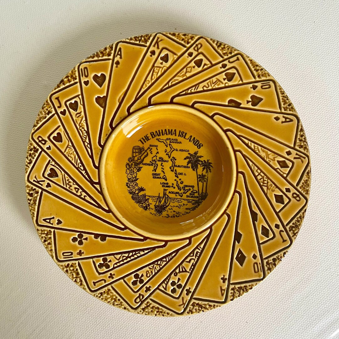 Vintage Souvenir From the Bahama Islands, Ashtray, Trinket Dish, Casino ...