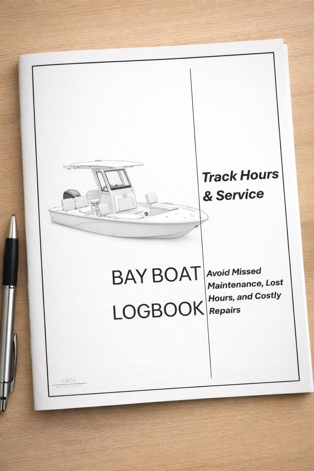 Bay Boat Maintenance Logbook Printable | Service Record With Engine ...