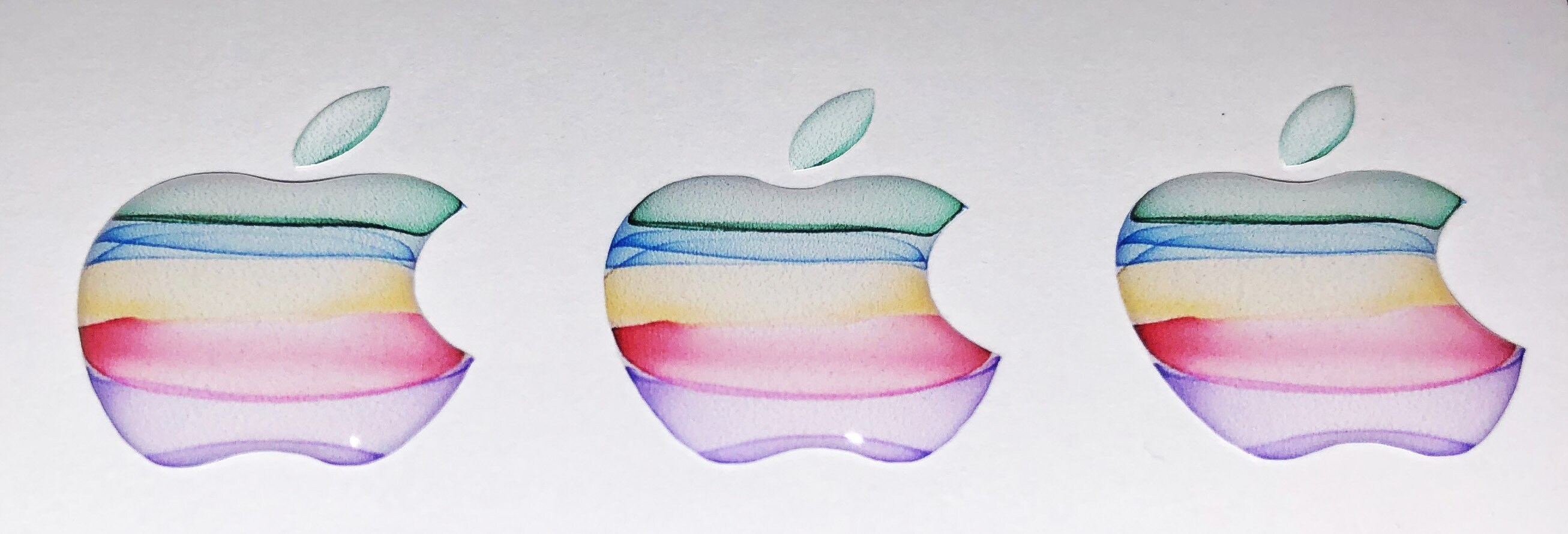 3 pcs x Apple sticker for iPhone Apple Accessory Decal 3D | Etsy